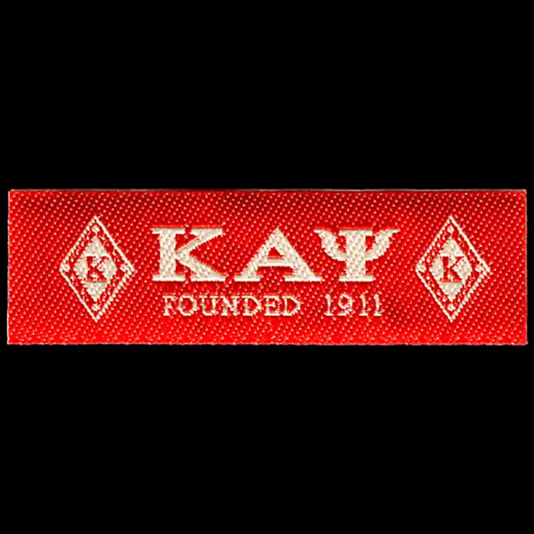 G714-KAPPA ALPHA PSI Woven Emblem W_Heat Seal Backing Only Sold In Gro ...